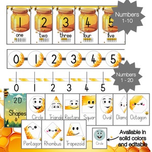 Bee Themed Classroom Decor Bundle Printables - Includes 15 Amazing Bee ...
