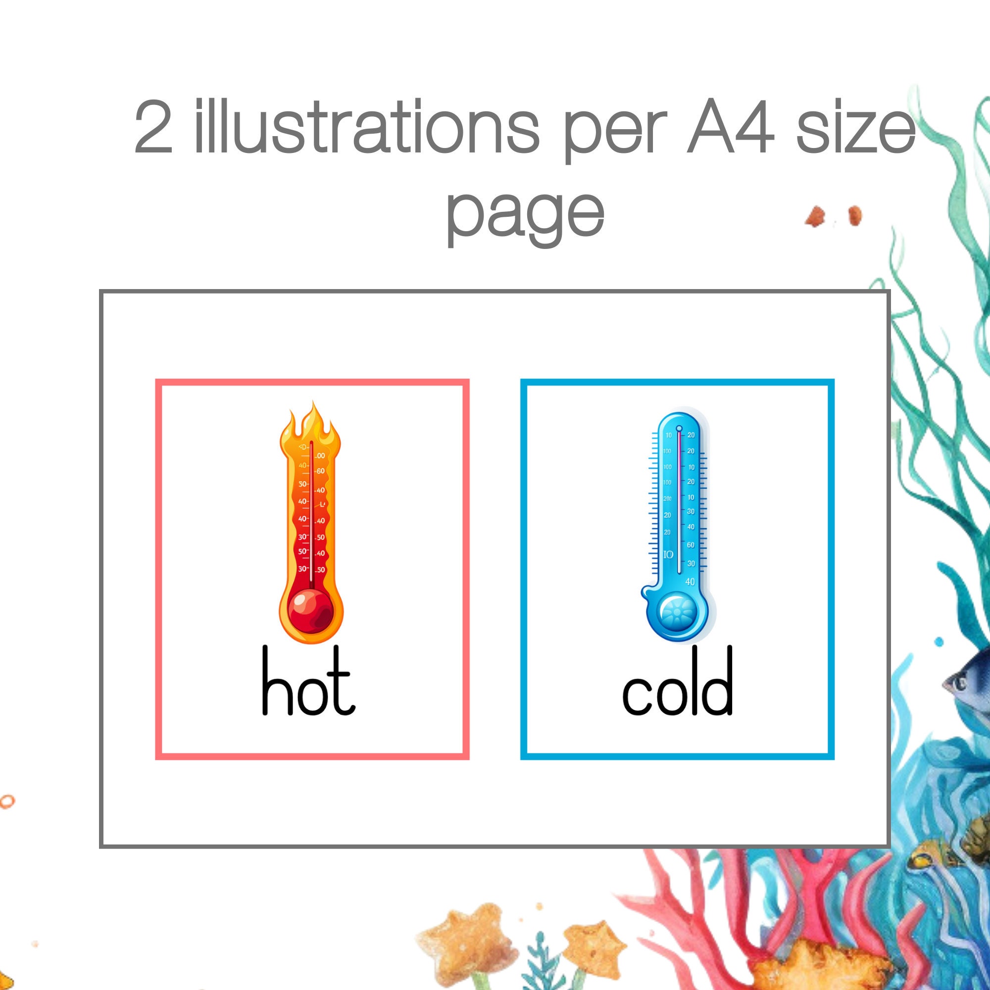Under the Sea Classroom Theme Kids Weather Chart Printable - All ...