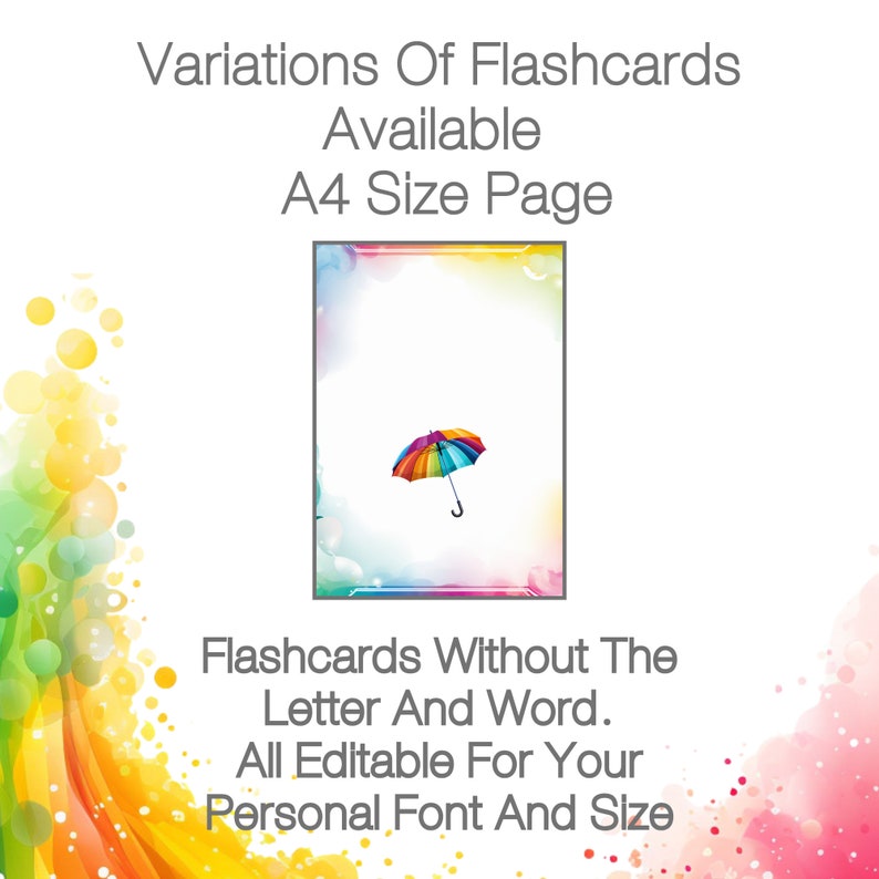 Rainbow Themed Classroom Alphabet Flashcards PDF Printable - Alphabet ...