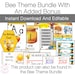 Bee Themed Classroom Alphabet Flashcards PDF Printable - Alphabet ...