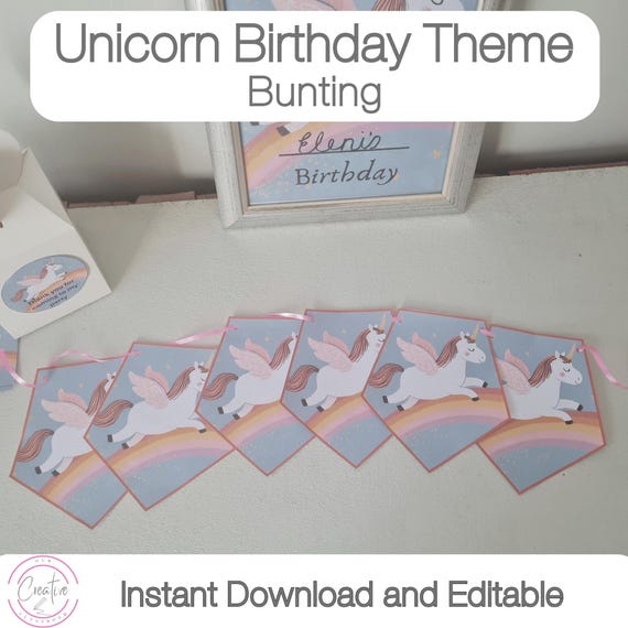 Unicorn Bunting Printable