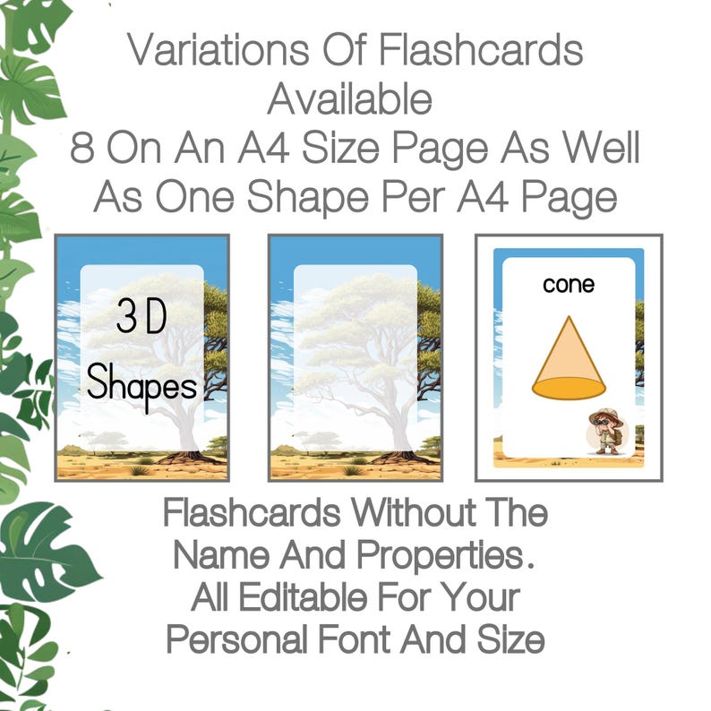 Safari Classroom Theme | 3D Shapes | Math Shape Posters | Printable 3D ...