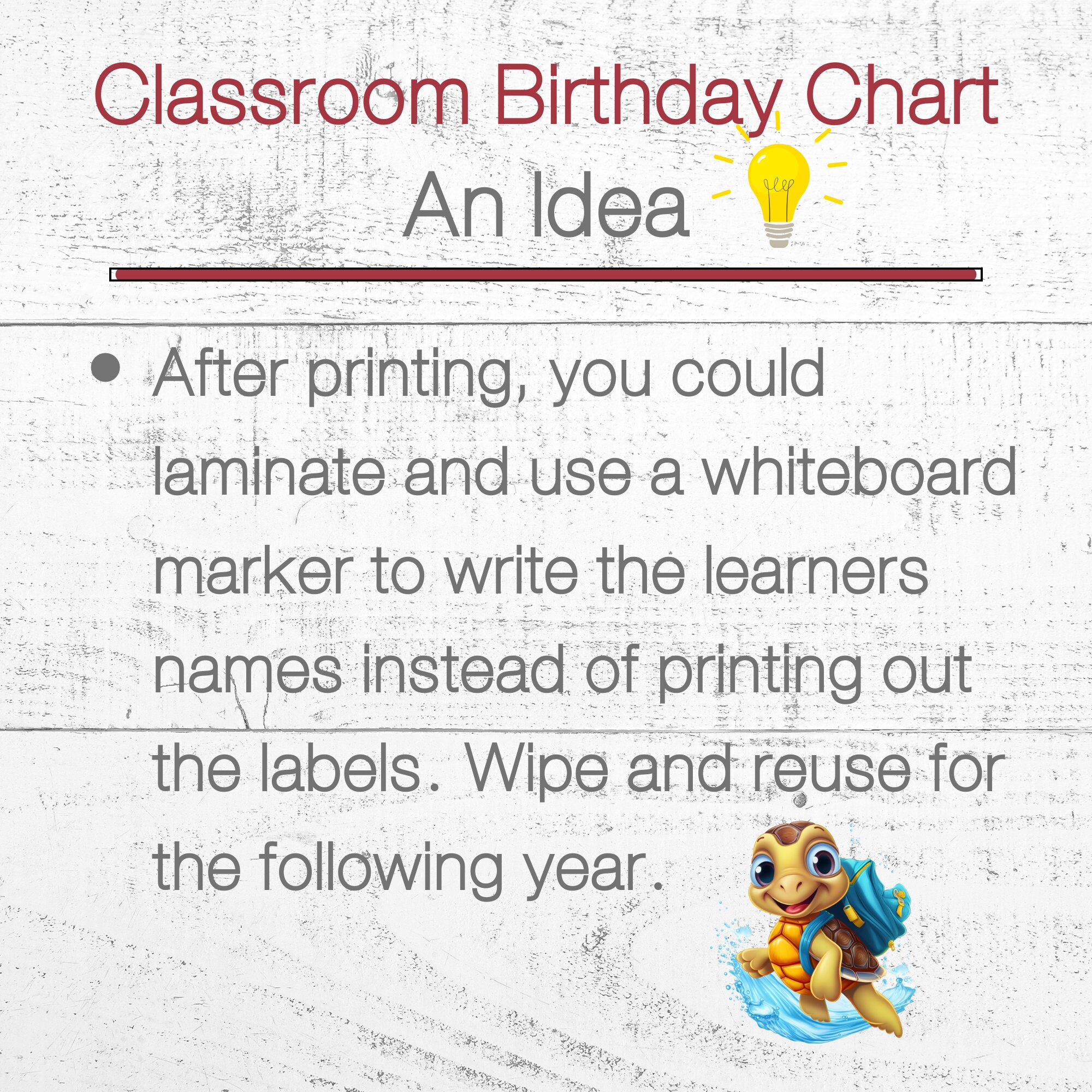 Under the Sea Theme Classroom Birthday Chart Ideas Printable Birthday ...