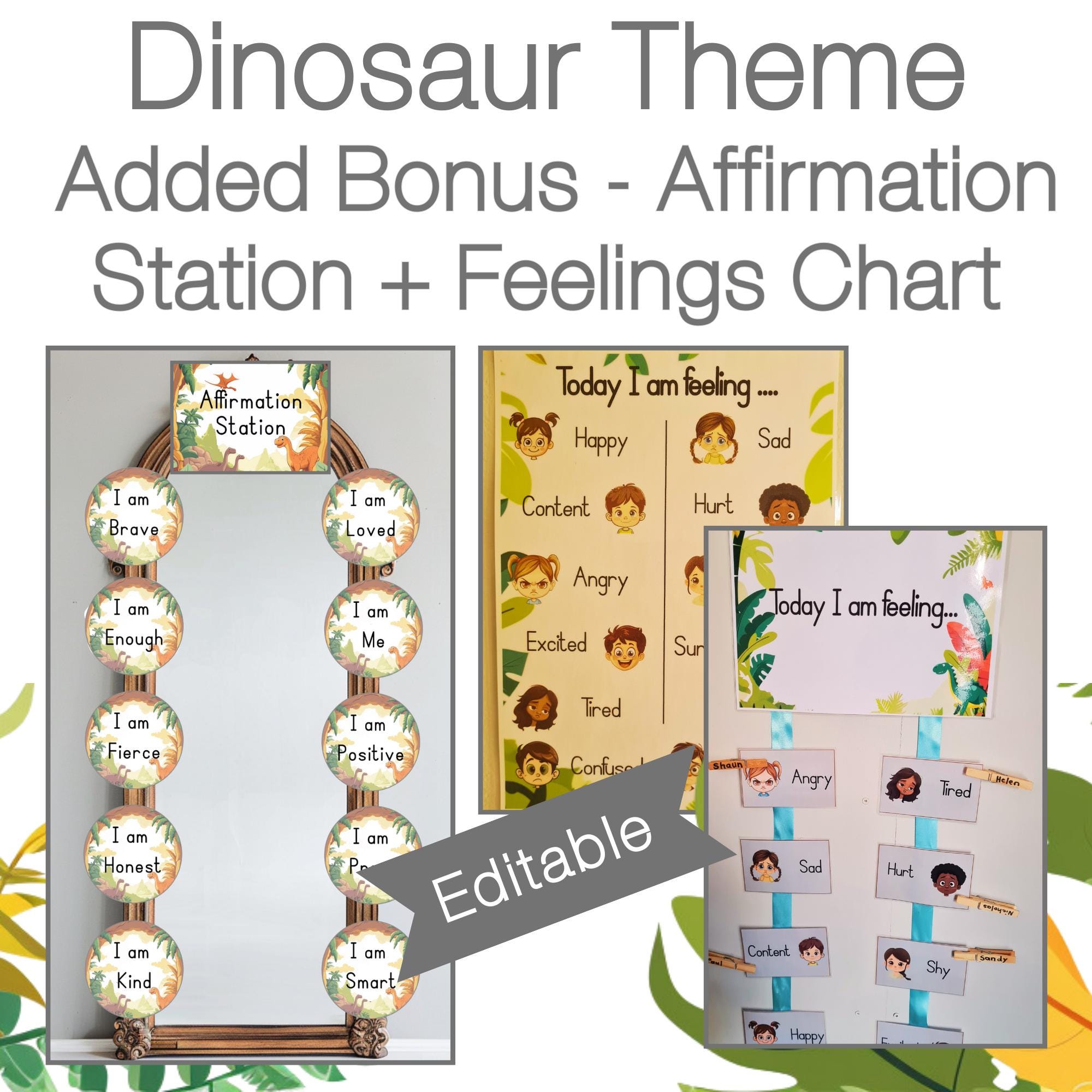 Dinosaur Theme Classroom Decor Bundle Printables - Includes 15 Amazing ...
