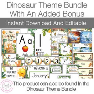 Dinosaur-themed Classroom Kids Weather Chart Printable - All Seasons ...