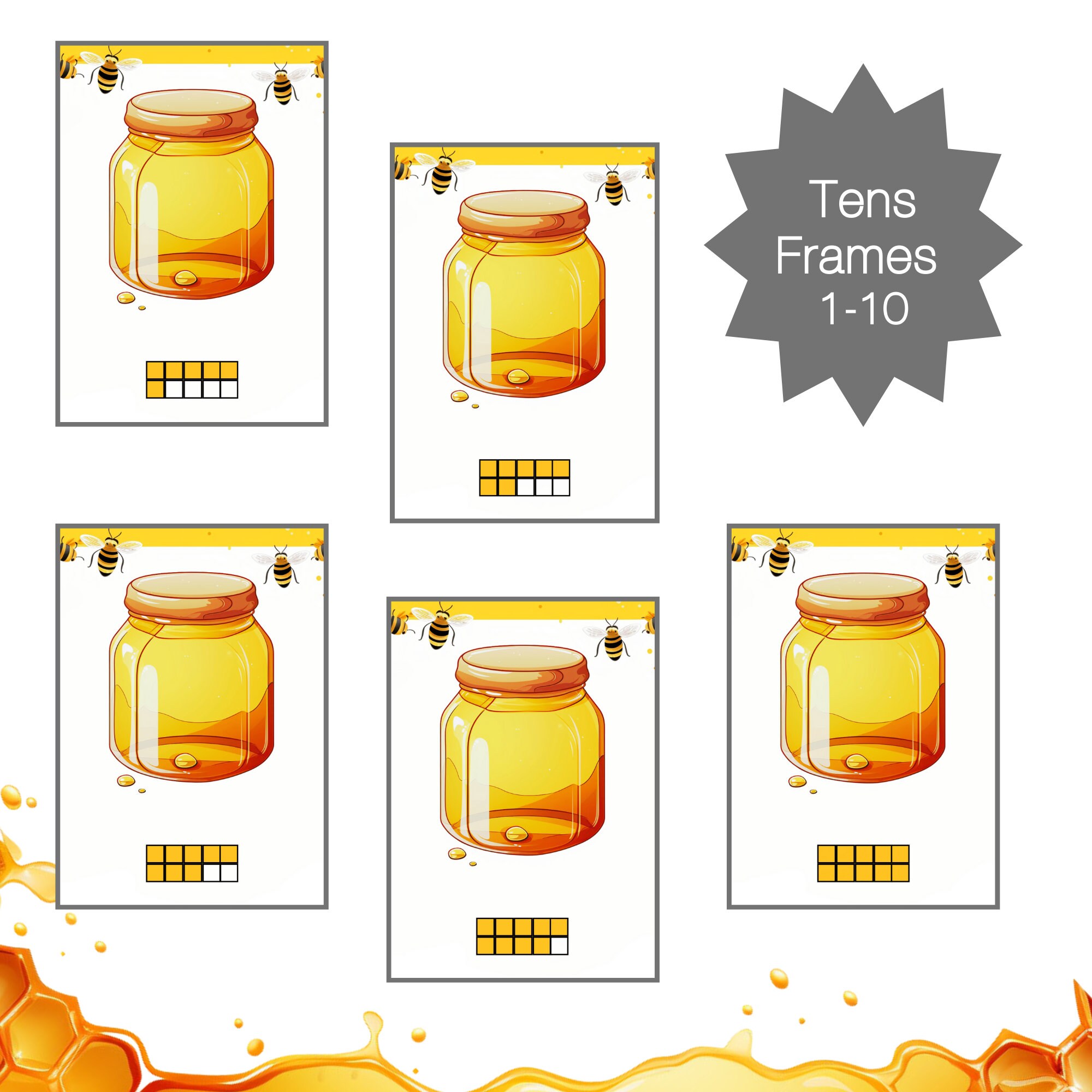 Bee Themed Classroom | Number Flashcards | Number Posters | Editable ...