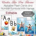 Under the Sea Classroom Theme Alphabet Flash Cards PDF Printable Number ...