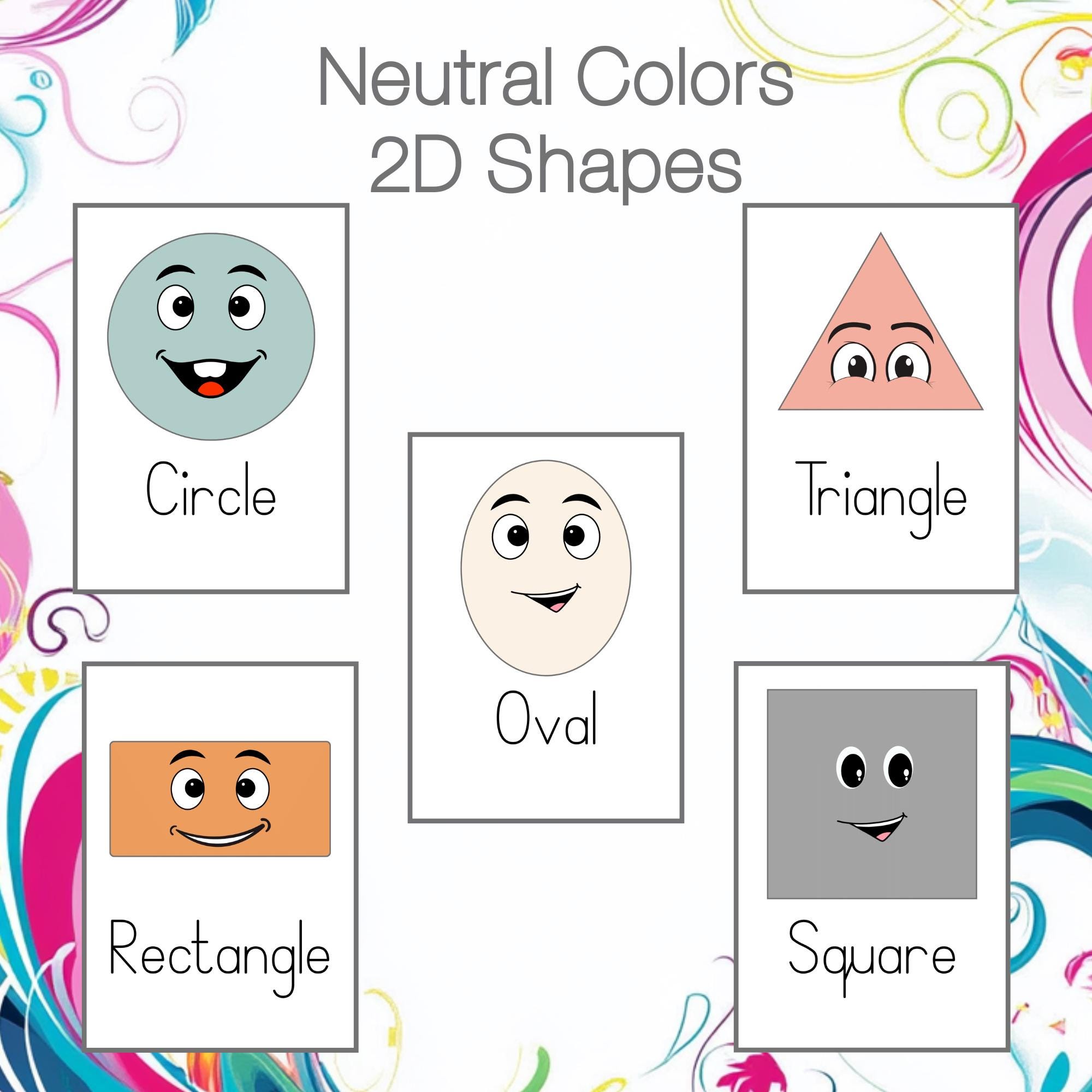 Colorful Classroom Theme | 2D Shapes Posters | Classroom Decor | Math ...