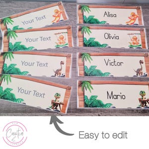Dinosaur-themed Classroom Name Tags Printable - Name Tags for ...