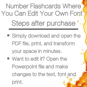 Bee Themed Classroom | Number Flashcards | Number Posters | Editable ...