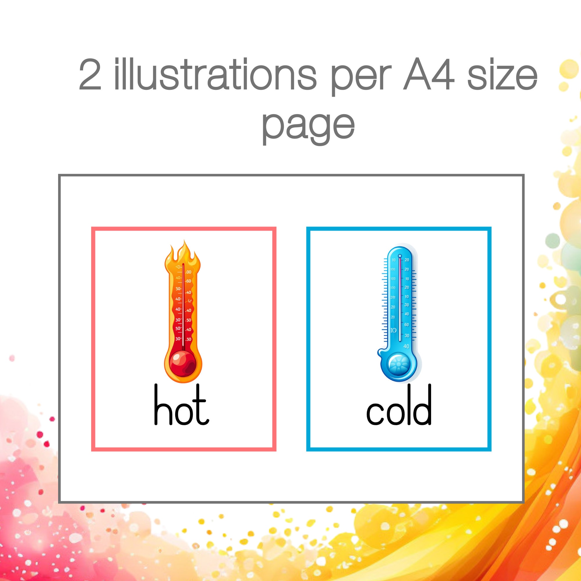 Rainbow Themed Classroom Kids Weather Chart Printable All Seasons ...