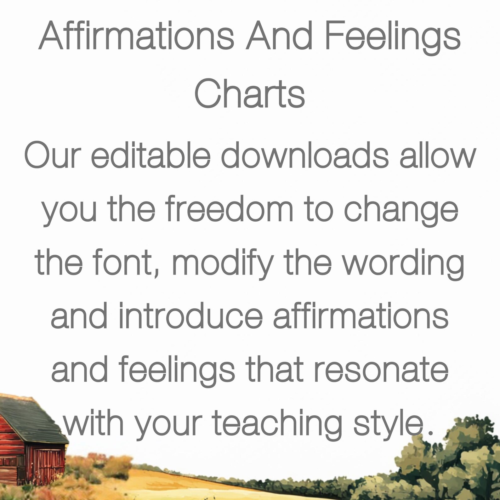 Farm Theme Classroom Affirmations Station & Feelings Charts ...
