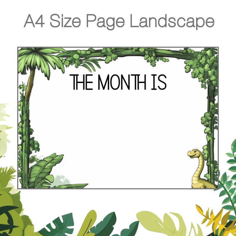 Dinosaur Theme Classroom Days of the Week Poster Printable & Months of ...