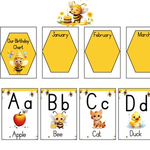 Bee Themed Classroom Decor Bundle Printables - Includes 15 Amazing Bee ...