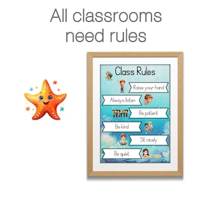 Under the Sea Classroom Theme - Classroom Rules Posters Printable ...