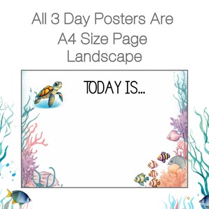 Under the Sea Classroom Theme Days of the Week Poster Printable ...