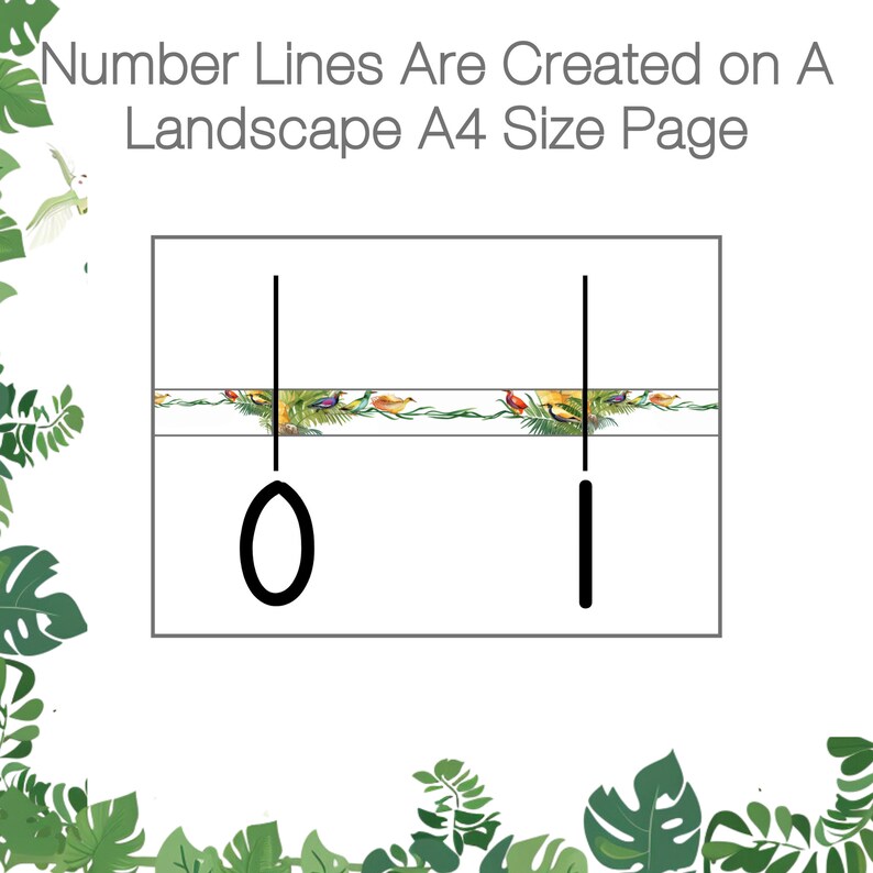 Safari Classroom Theme | Number Lines | 2 Various Styles of Number ...