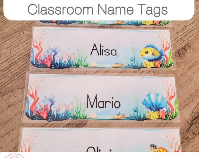Ocean Children's Name Tag [instant Download] 8x11 Nametag Placemat ...