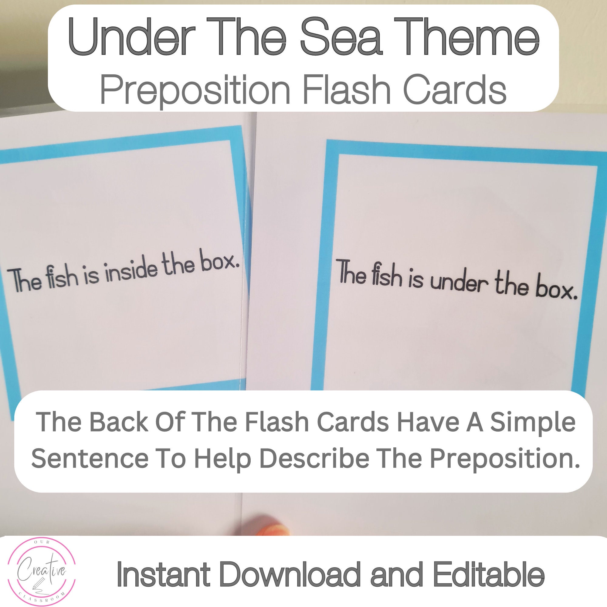 Under the Sea Classroom Theme | Prepositions | Learning Positions With ...