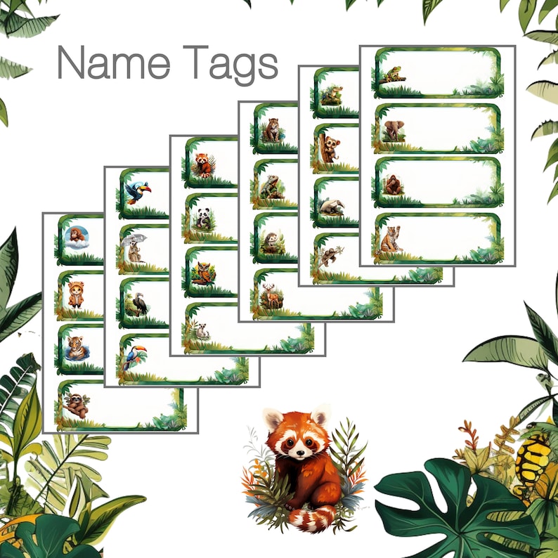 Jungle Theme Classroom Decor Bundle Printables Includes 13 Amazing ...