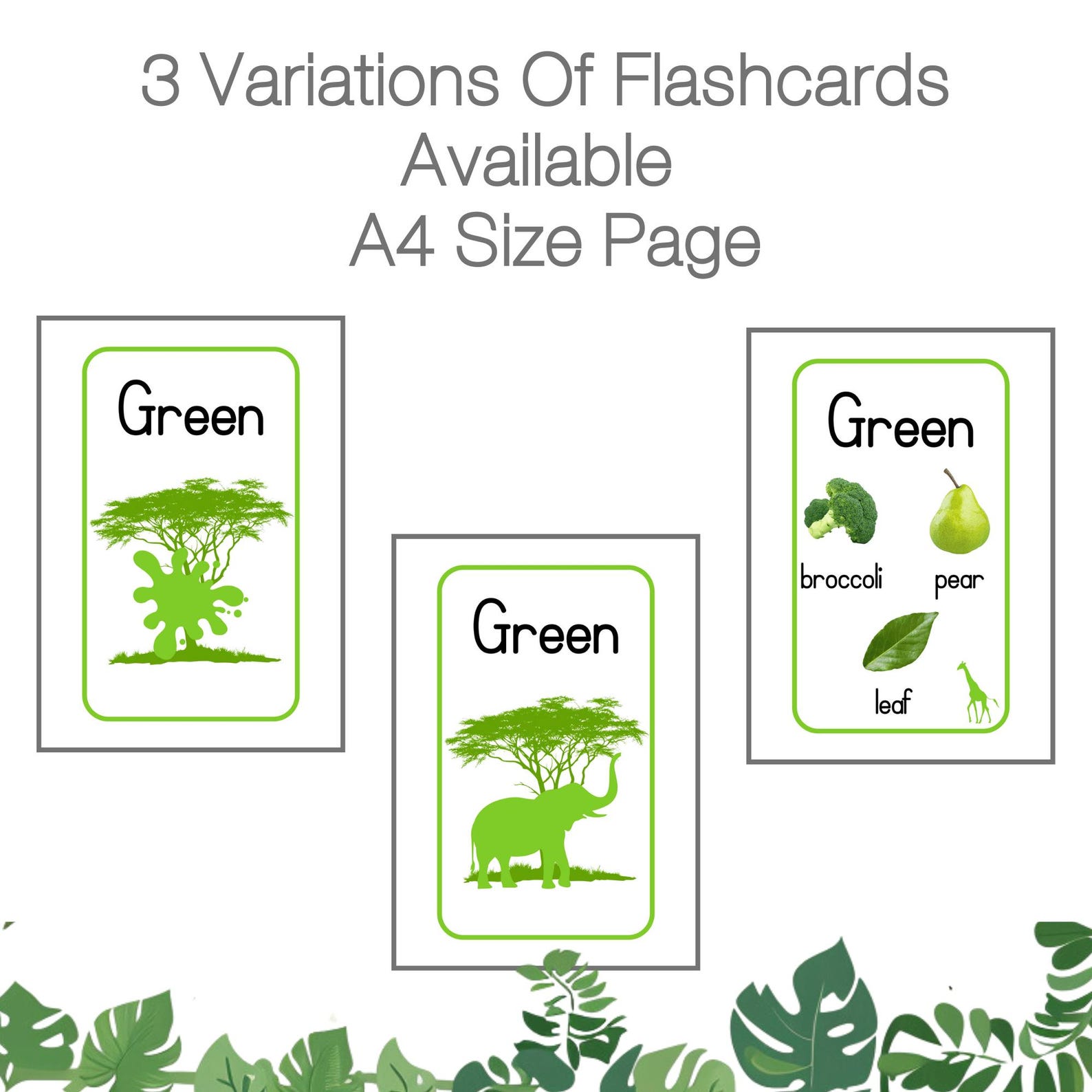 Safari Classroom Theme | Color Flashcards | Color Recognition ...