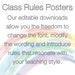 BOHO RAINBOW Classroom Rules Posters | Editable | Pastel Rainbow ...