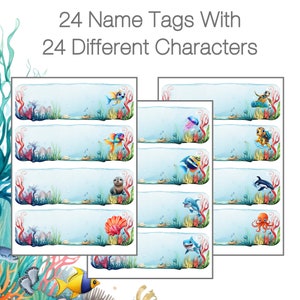Under the Sea Classroom Theme - Classroom Name Tags Printable | Name ...