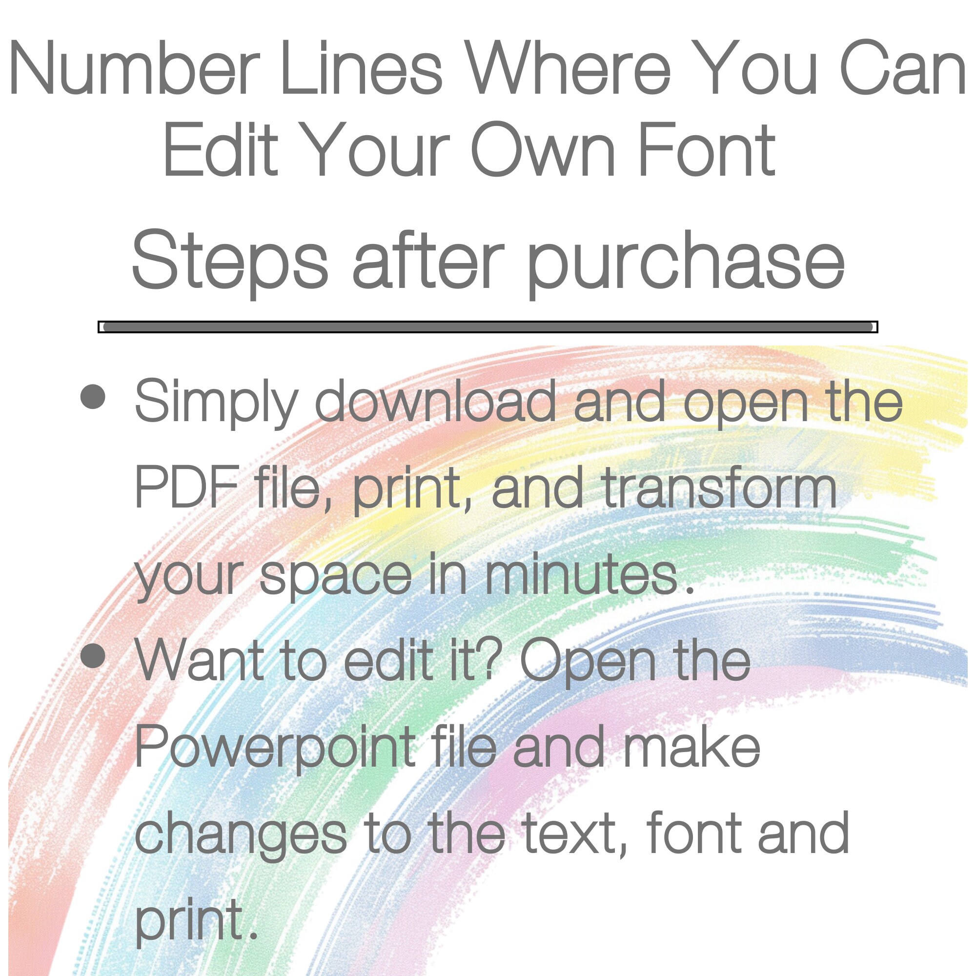Boho Rainbow Theme Classroom | Number Lines | 2 Various Styles of ...