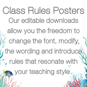 Under the Sea Classroom Theme - Classroom Rules Posters Printable ...