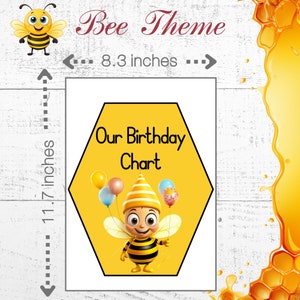 Bee Themed Classroom Birthday Chart Ideas Printable Birthday Charts for ...