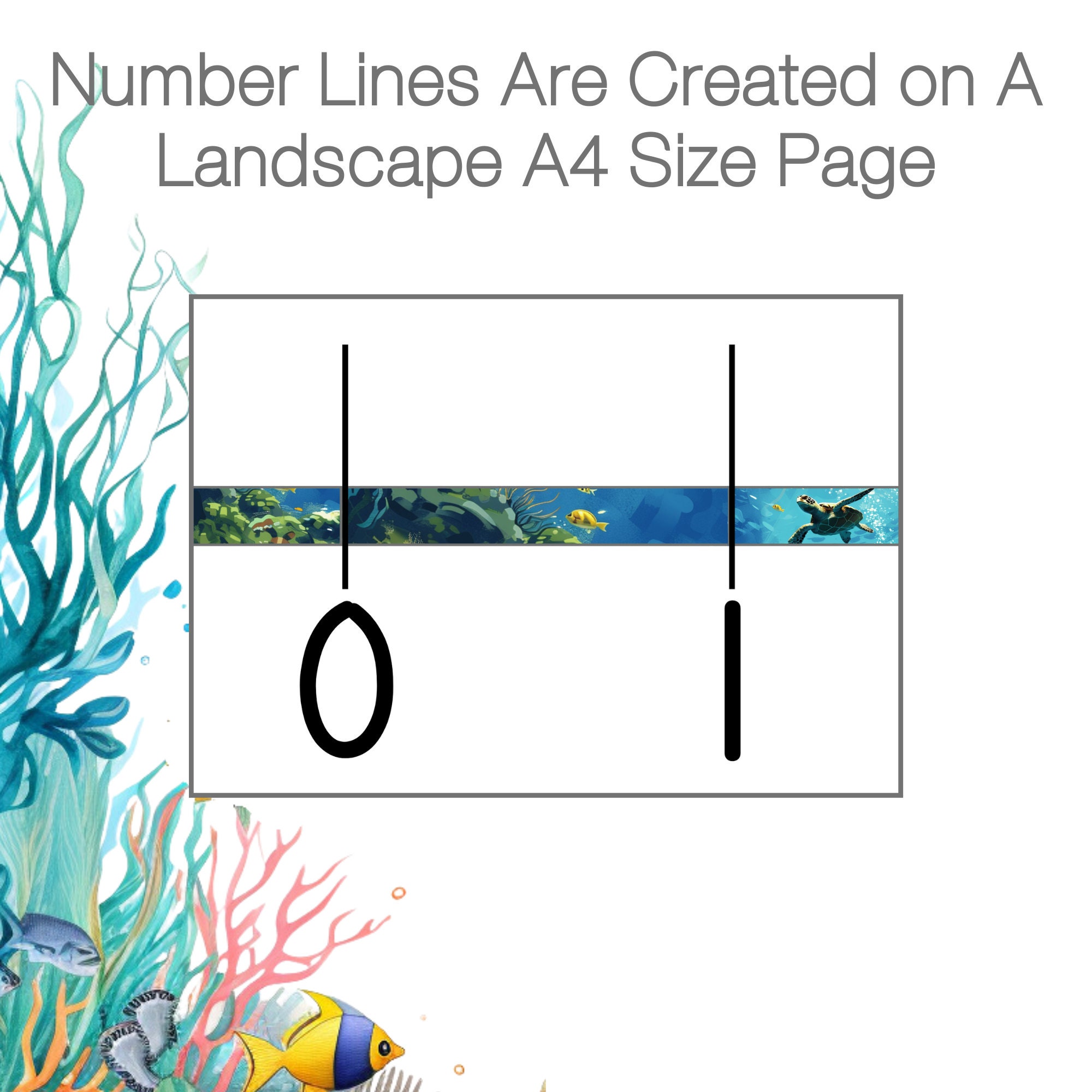 Under the Sea Classroom Theme | Number Lines | 2 Various Styles of ...