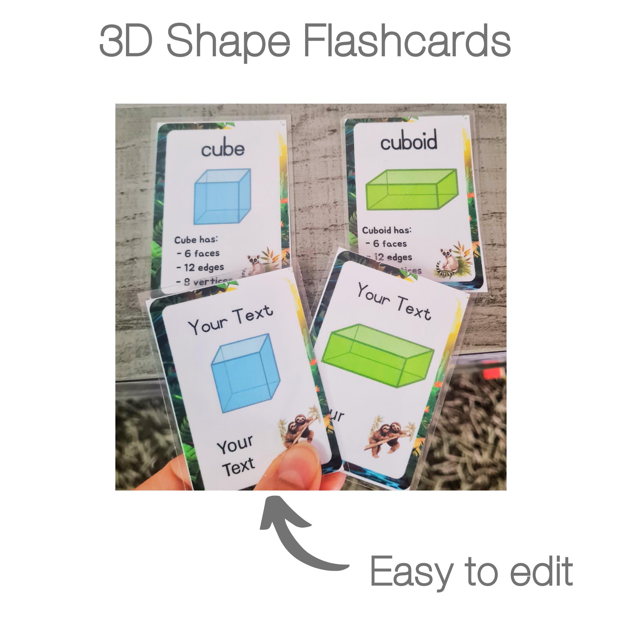 Jungle Classroom Theme | 3D Shapes | Math Shape Posters | Printable 3D ...