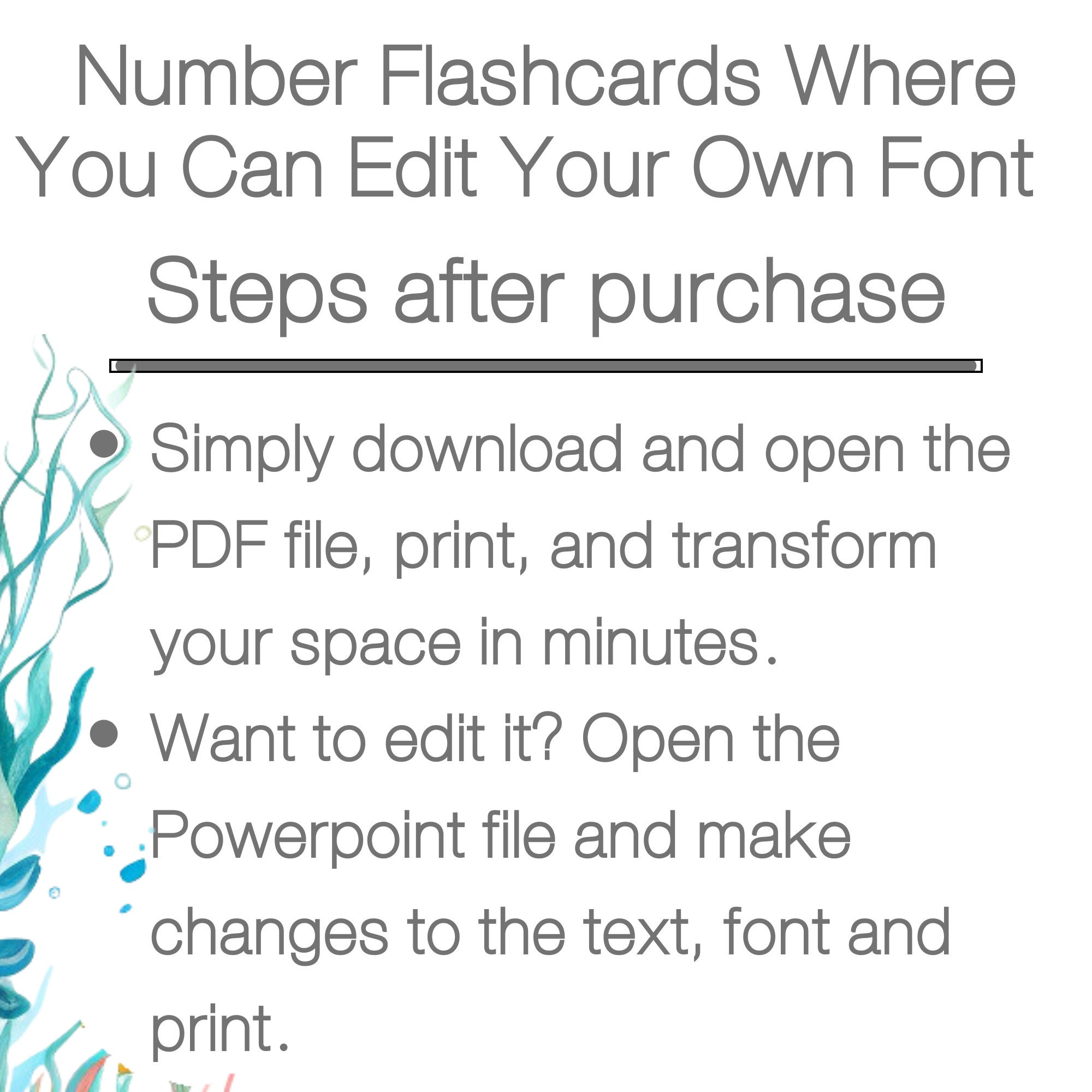 Under the Sea Classroom Theme | Number Flashcards | Number Posters ...