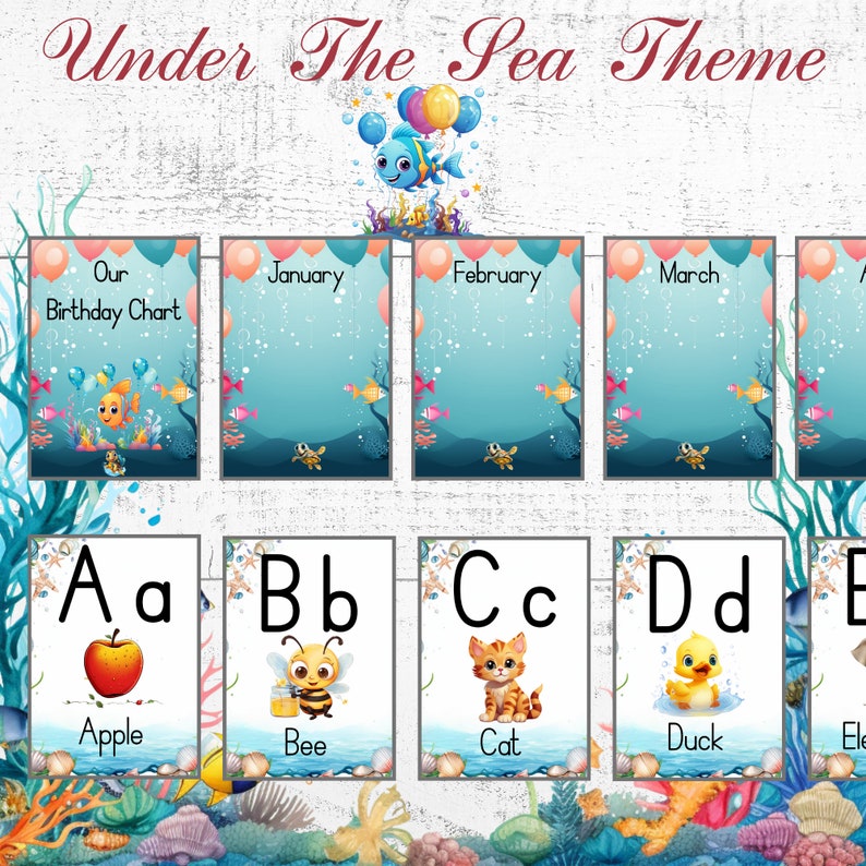 Under the Sea Classroom Decor Bundle Printables Includes 7 Amazing ...