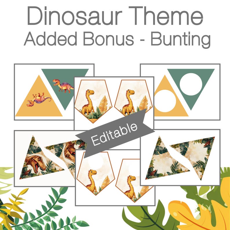 Dinosaur Theme Classroom Decor Bundle Printables - Includes 15 Amazing ...