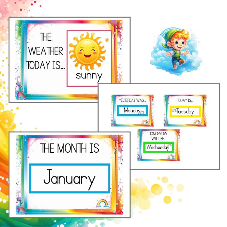 Rainbow Themed Classroom Décor Bundle Printables includes 13 Amazing ...