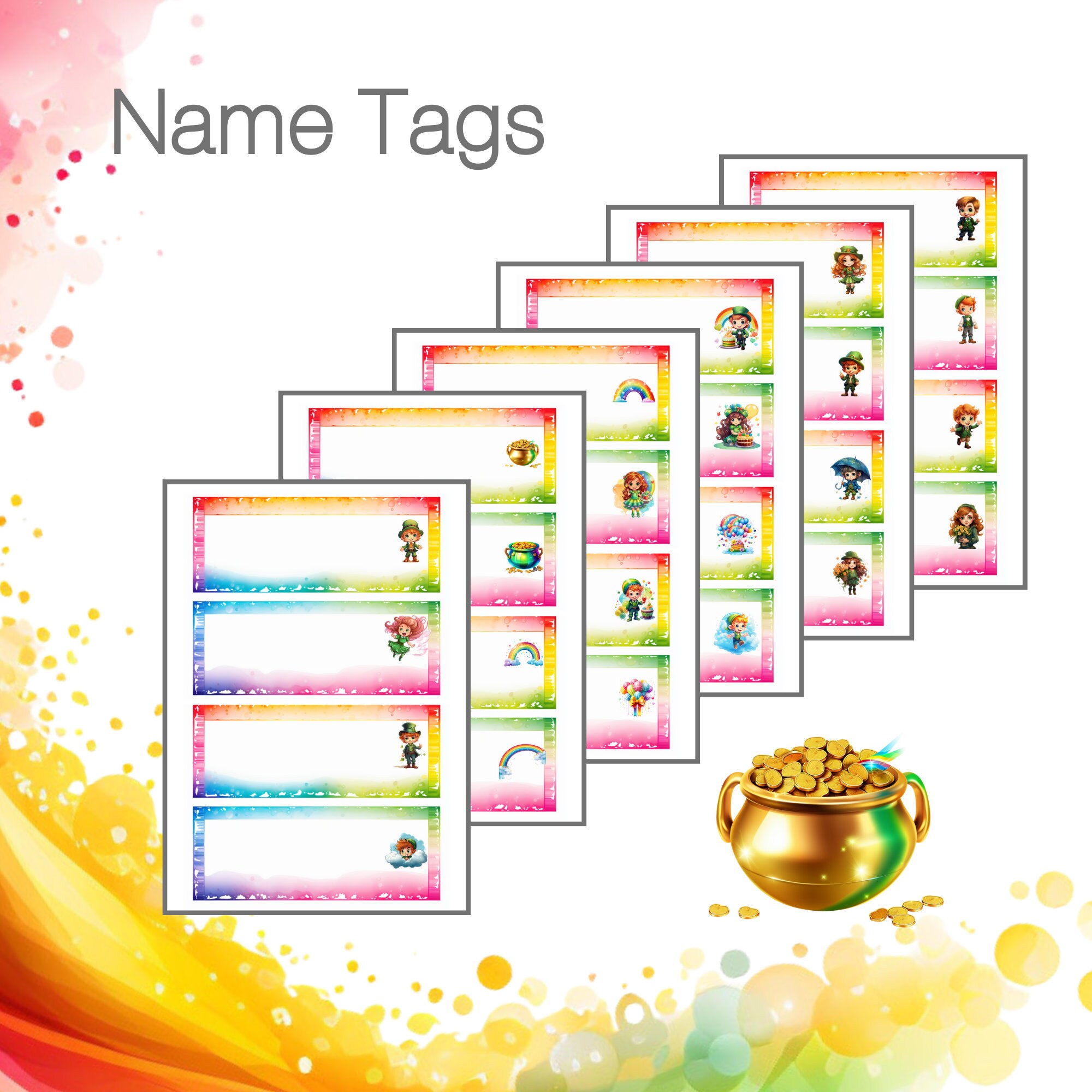 Rainbow Themed Classroom Decor Bundle Printables Includes 7 Amazing ...