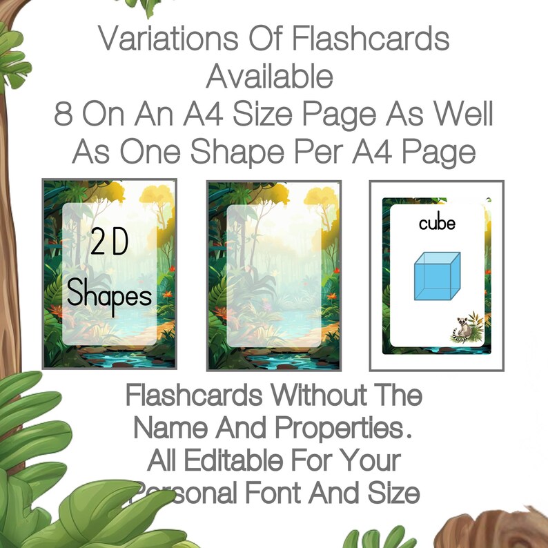 Jungle Classroom Theme | 3D Shapes | Math Shape Posters | Printable 3D ...