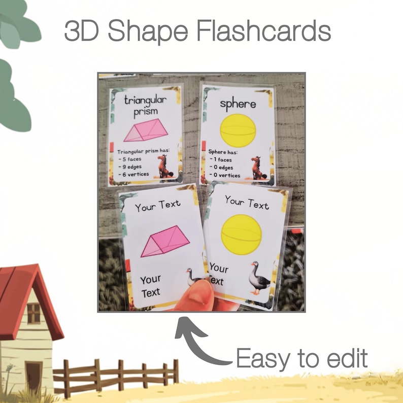 Farm Theme Classroom | 3D Shapes Posters | Classroom Decor | Math Shape ...