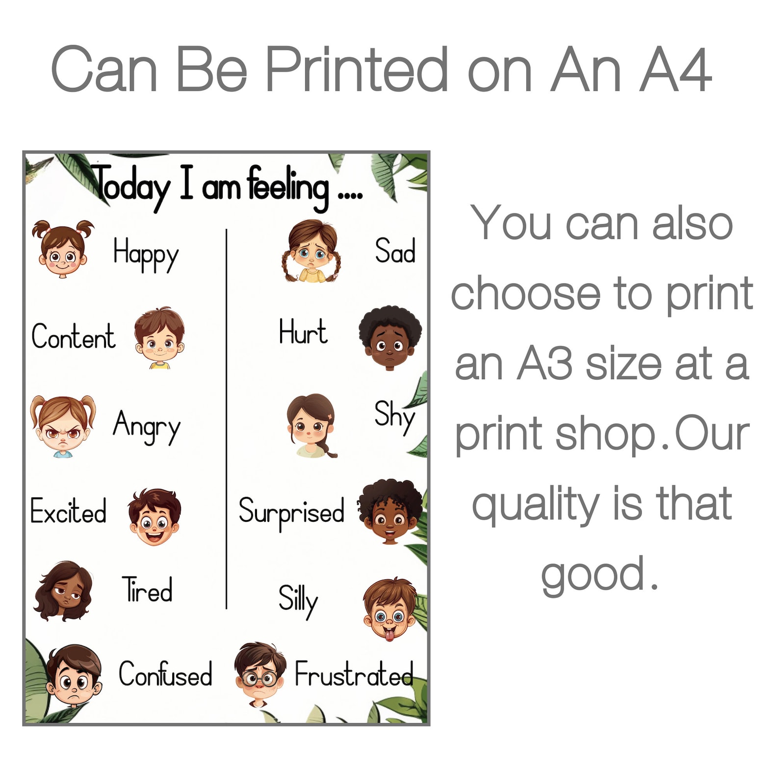 Jungle Classroom Affirmation Station and Feelings Chart for Kids ...