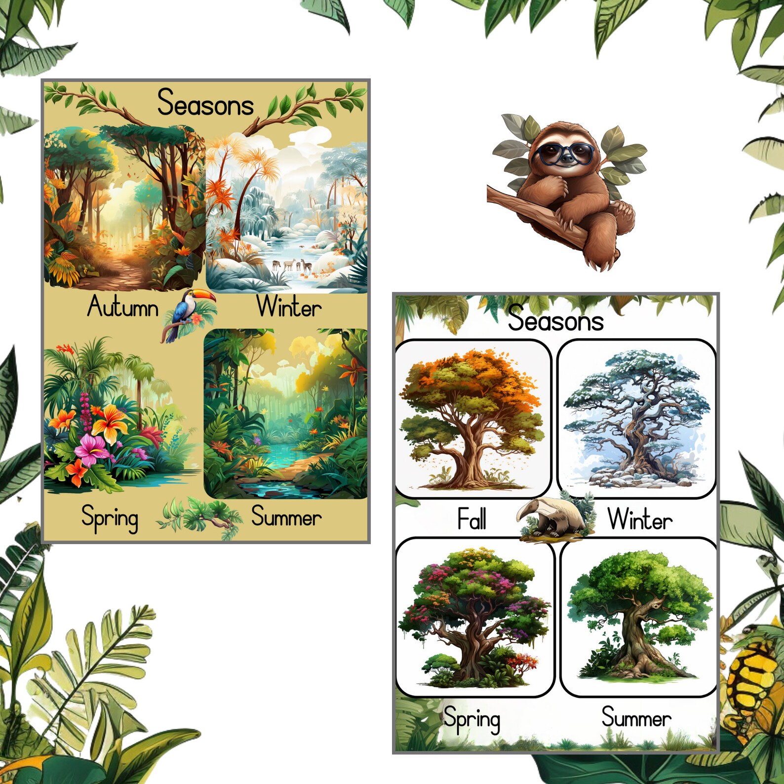 Jungle Theme Classroom Decor Bundle Printables - Includes 15 Amazing ...