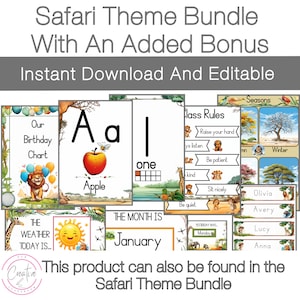Safari Theme Classroom Rules Posters Printable - Class Rules for ...