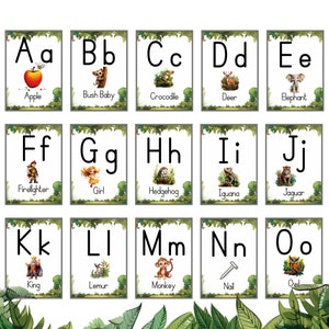 Jungle Classroom Theme | Alphabet Posters | Alphabet Class Display ...