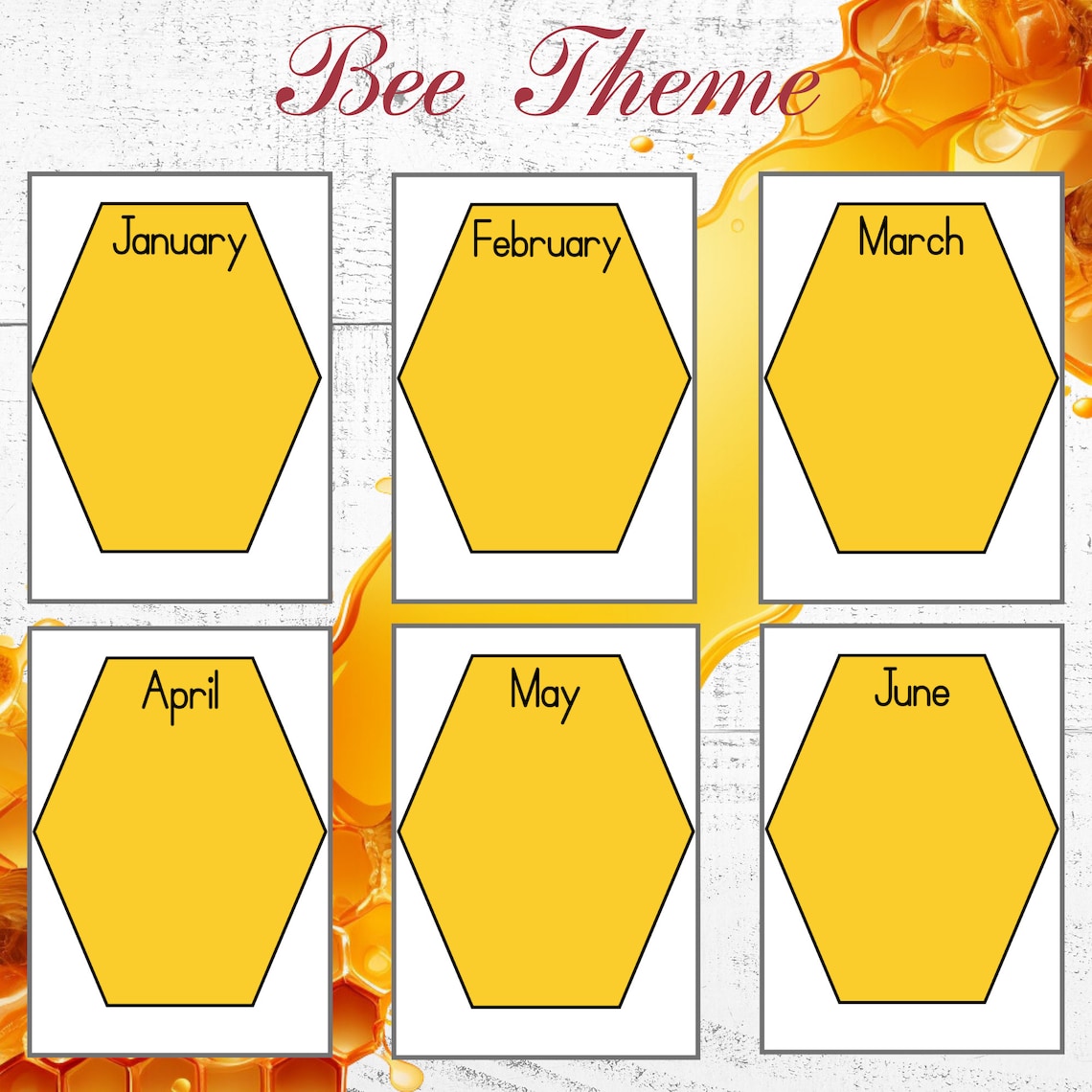 Bee Themed Classroom Birthday Chart Ideas Printable Birthday Charts for ...