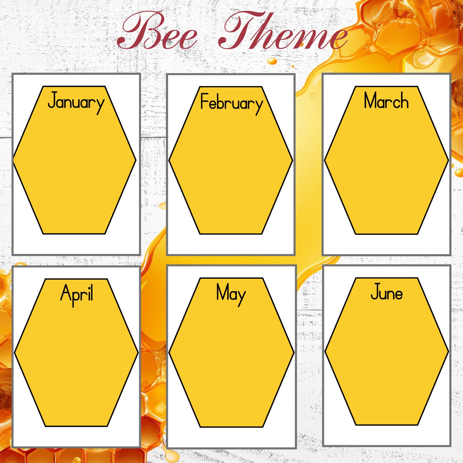 Bee Themed Classroom Birthday Chart Ideas Printable Birthday Charts for ...