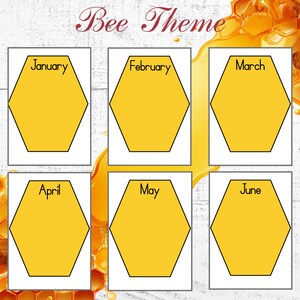 Bee Themed Classroom Birthday Chart Ideas Printable Birthday Charts for ...