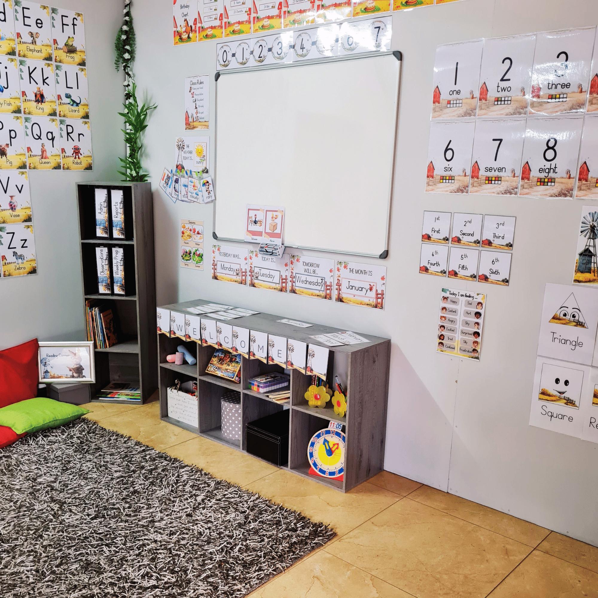 Farm Theme Classroom | Ordinal Numbers Poster | Editable Flashcards ...