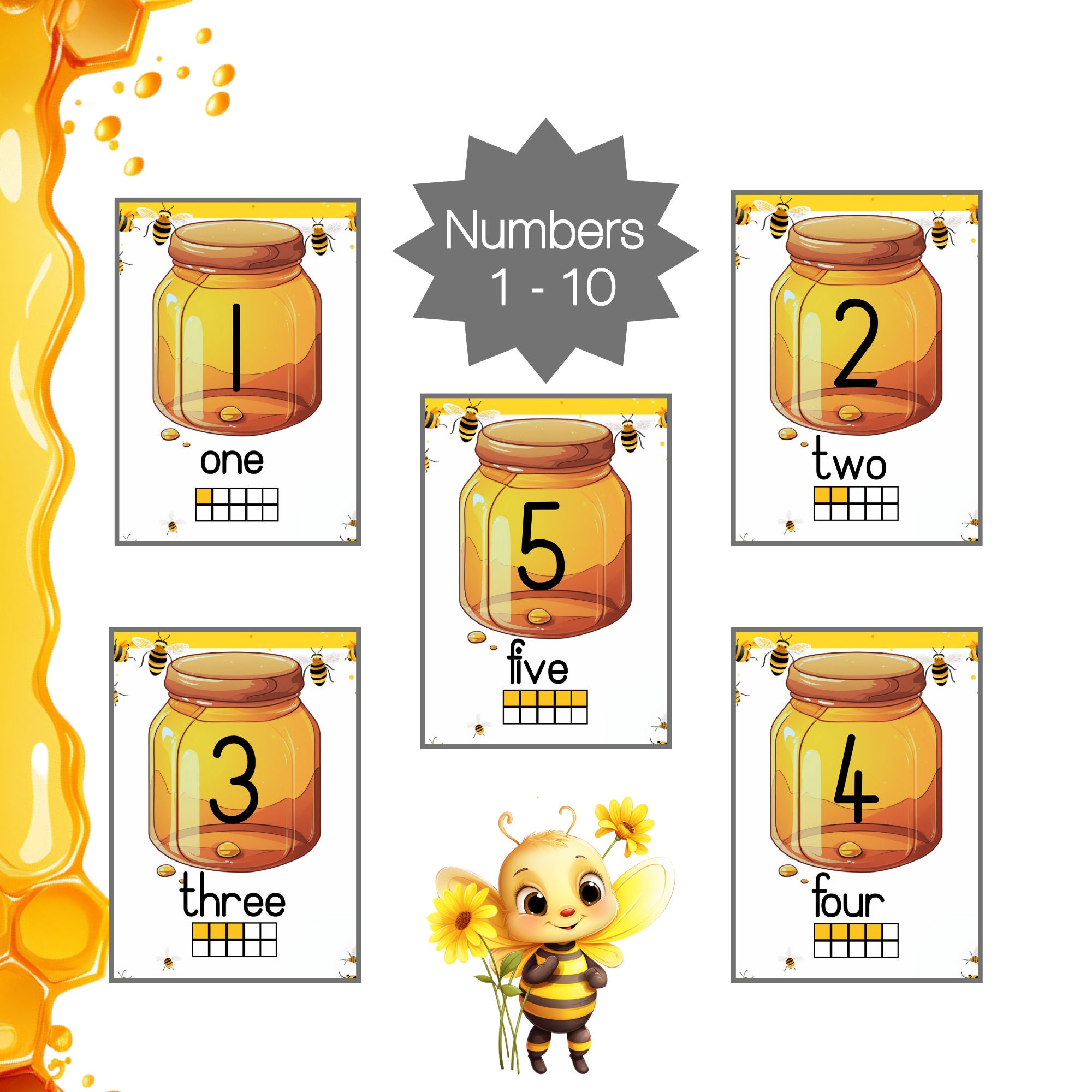 Bee Themed Classroom Decor Bundle Printables Includes 13 Amazing Bee ...