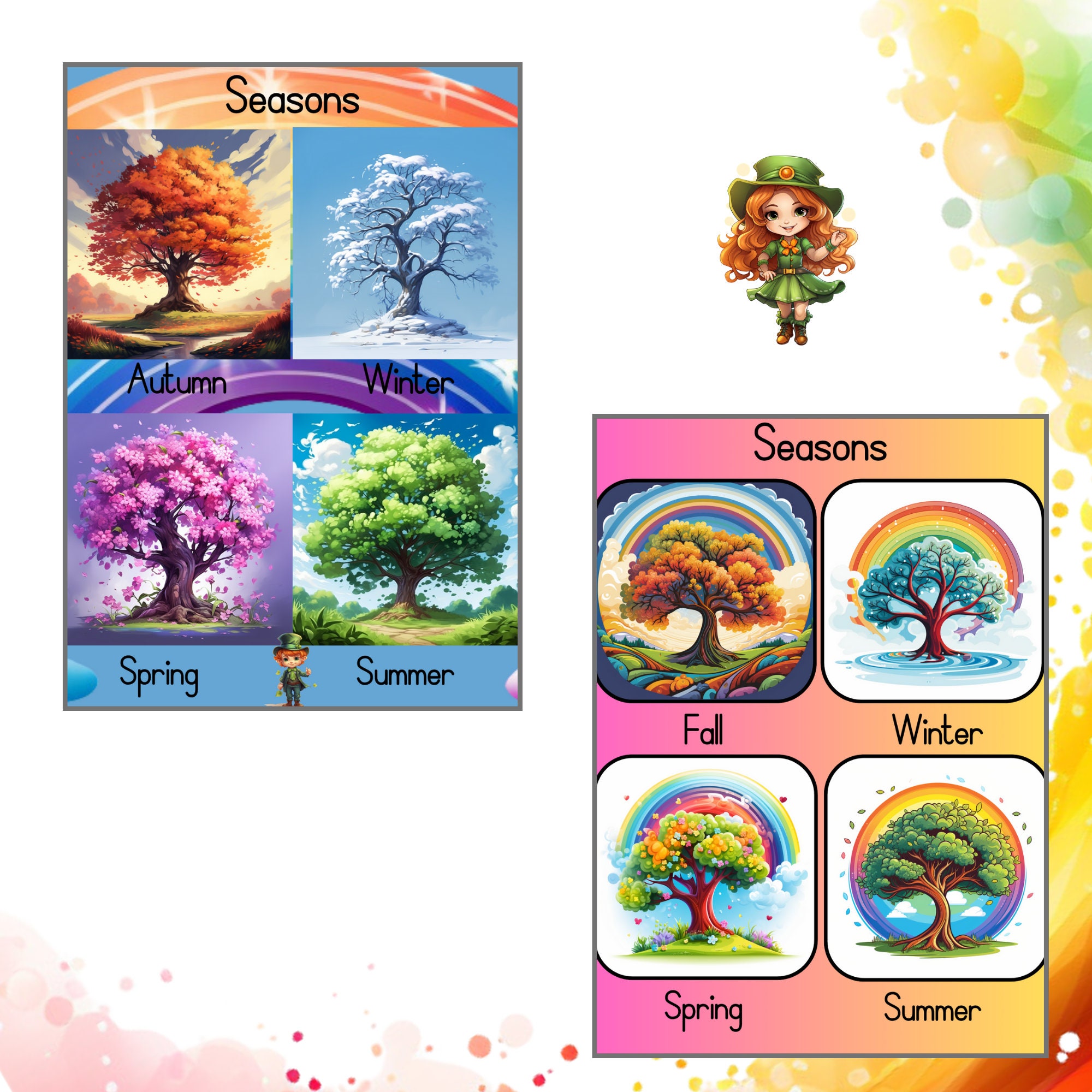 Rainbow Themed Classroom Decor Bundle Printables Includes 7 Amazing ...