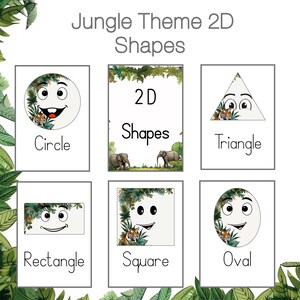 Jungle Classroom Theme | 2D Shapes | Math Shape Posters | Printable 2D ...